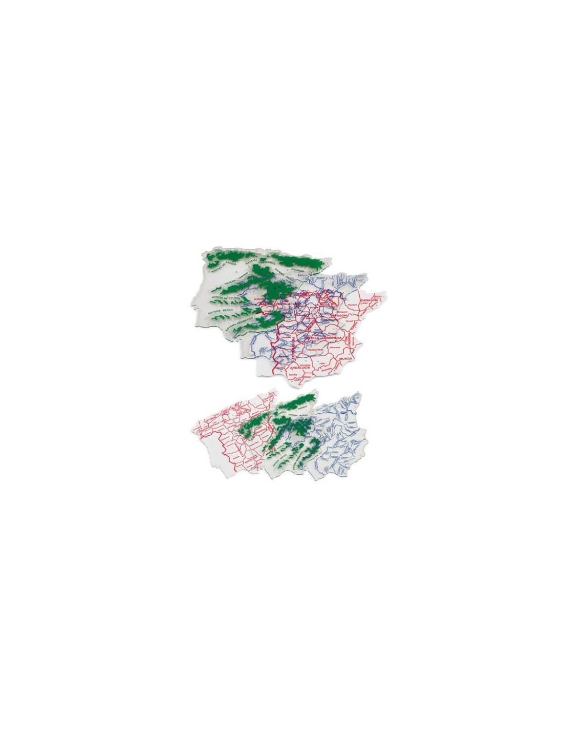 PLANTILLAS 3 MAPAS ESPAÑA PEQUEÑOS FAIBO 250C (10)